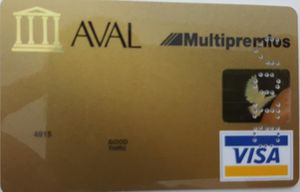 Bank Card: Aval Multipremios (Grupo Aval, El SalvadorCol:SV-VI-0003