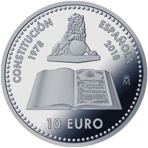 Coin: 10 Euro (40th Anniversary of the Spanish Constitution) (Spain ...
