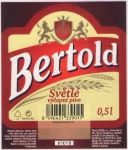Drink Label: CZ 10s-52a Bertold světlé výčepní pivo (Pivovar Holba ...