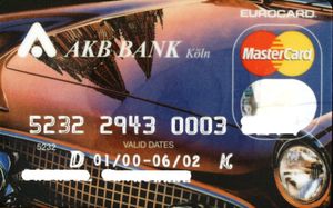 Bank Card: Eurocard MasterCard (AKB Bank, Germany, Federal RepublicCol ...