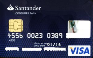Bank Card: Santander Consumer Bank - VISA chip (Santander Consumer Bank ...