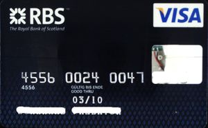 Bank Card: Rbs - Visa (RBS Bank, Germany, Federal RepublicCol:DE-VI-0098
