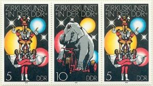 Stamp: Circus (Germany, Democratic Republic (DDR)(Circus) Mi:DD WZd395