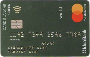 Bank Card: MasterCard Debit World "Card Blanche Green" (Idea Bank ...
