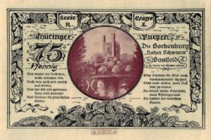 Banknote: 75 Pfennig (German Notgeld(Kahla) GrM:665.3-5/6