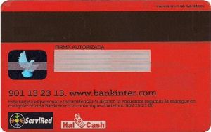 Tarjeta de Banco: Bankinter (Bankinter, EspañaCol:ES-VI-0836