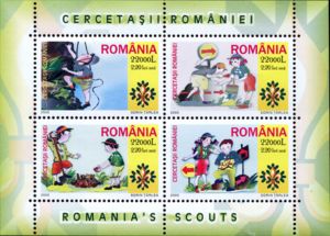 Stamp: Scouts (Romania) (Scouts) Mi:RO BL357,Sn:RO 4735b,Yt:RO BF291 ...