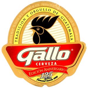 Etiqueta de bebida: Gallo (Cervecería Centroamericana, S.A ...