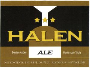 Drink Label: Halen Ale Triple (Brouwerij Anders, BelgiumCol:BE-BEER-024082