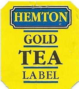 Tea Label: Gold Tea Label (Hemton, Suriname) Col:TL-SR-0002