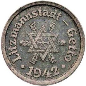 Coin: 10 Fenigow (Lodz Ghetto) (Poland) (1940~1944 Litzmannstadt Ghetto ...