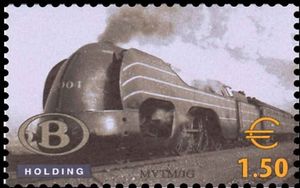 Stamp: Railway Vignette. Steam Train. (Belgium(Railway Vignette: Steam ...