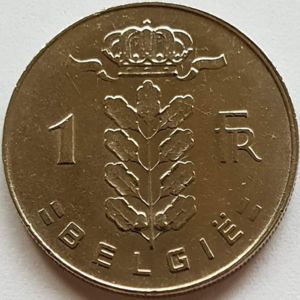 Coin: 1 Franc (Flemish legend - Medal alignment) (Belgium) (1951~1993 ...