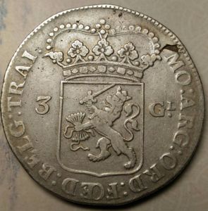 Coin: 3 Gulden (Utrecht) (Netherlands(1795~1806 - Batavian Republic ...