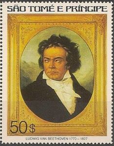Stamp: Ludwig van Beethoven (1770-1827) , composer (São Tomé and ...