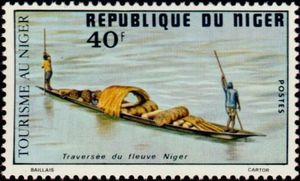 Stamp: Niger River Crossing (Niger(Tourism (1975)) Mi:NE 491,Sn:NE 339 ...