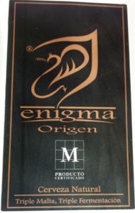 Etiqueta de bebida: Enigma Origen (Cervezas Enigma S.L, EspañaCol:ES ...