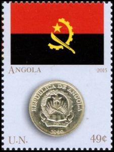 Stamp: Angola (UNO New York(Flags and coins) Mi:NT-NY 1450,Sn:NT-NY ...