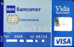 Bank Card: Bancomer azul (Bancomer, MexicoCol:MX-VI-0002.06