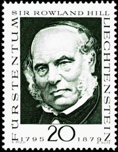 Briefmarke: Sir Rowland Hill (1795-1879) (Liechtenstein(Pioneers of the ...