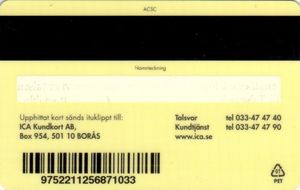 Cartão Funcional: ICA Kundkort Customer card (Shops - Supermarkets ...