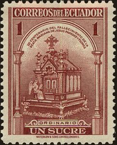 Stamp: Reliquary of the Holy (Ecuador(Mariana de Jesús PAredes y Flores ...