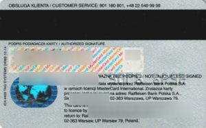 Bank Card: Mastercard (Raiffeisen Polbank, PolandCol:PL-MC-0130.02