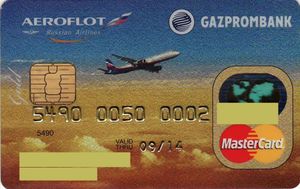 Bank Card: MasterCard GOLD "Aeroflot" (Gazprombank, RussiaCol:RU-MC-1439