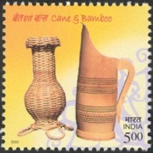 Stamp: Cane and Bamboo Ware (India(Handicrafts of India 2002) Mi:IN ...