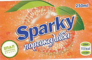 Drink Label: Sparky Fun, Orangeade (EPAP S.A., GreeceCol:GR-SODA-000453