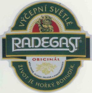 Drink Label: CZ 10s-36 Radegast original výčepní světlé (Pivovar ...