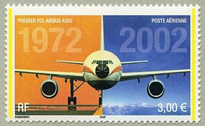 Stamp: 30th Anniversary Airbus A300 First Flight (France(Air Post) Yt ...