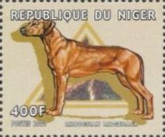 Stamp: Rhodesian Ridgeback (Niger(Dogs of Africa (2000)) Mi:NE 1839,Sn ...