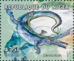 Stamp: Mesosaurus. (Niger(African Animals and their Prehistoric ...