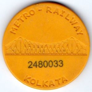 Ficha: Indian Railway Kolkata (India) (Metro Tokens) Col:IN-000028