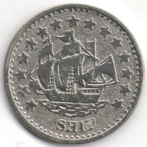 Token: Ship / Gaming and slot play token (Japan(Games Tokens) Col:JP-000049
