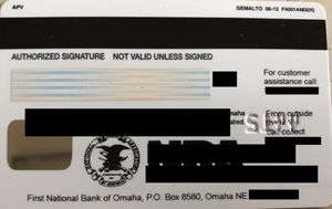 Bank Card: Platinum (First National Bank of Omaha, United States of ...