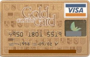 Bank Card: Gold Card (Corner Banka SA, Switzerland) Col:CH-VI-0029