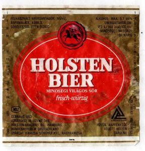 Drink Label: Holsten Bier (Kanizsai Sörgyár, HungaryCol:HU-BEER-001145