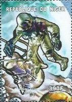 Stamp: Edward White, Gemini 4. (Niger(Space Exploration) Mi:NE 1923,Sn ...