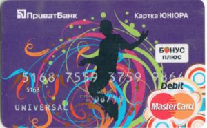 Bank Card: Junior Card (PrivatBank, UkraineCol:UA-MC-0432.03