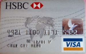 Bank Card: Map Of The World (HSBC, Hong Kong) Col:HK-VI-0005-1