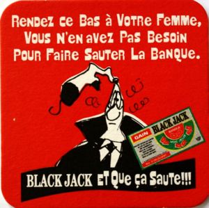 Sous-bock de bière: Black Jack (La Française des Jeux, France(Black ...