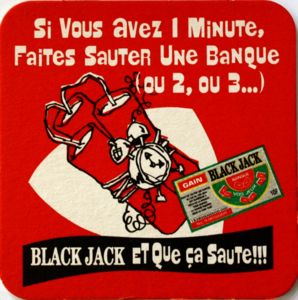 Sous-bock de bière: Black Jack (La Française des Jeux, France(Black ...