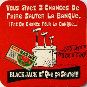 Sous-bock de bière: Black Jack (La Française des Jeux, France(Black ...