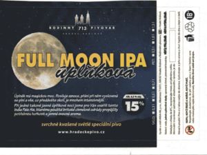 饮料标签: Full Moon Ipa uplňková světlé pivo (Rodinný pivovar 713 Hradec ...