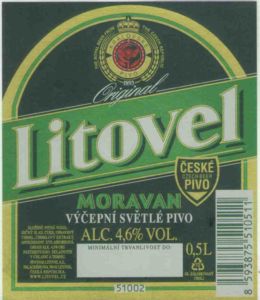 Etiqueta de Bebida: CZ 11s-25 Litovel Moravan světlé pivo (Pivovar ...