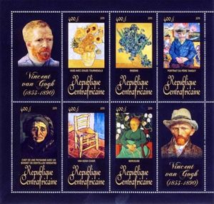 Stamp: Paintings by Vincent van Gogh (Central African Republic(Vincent ...