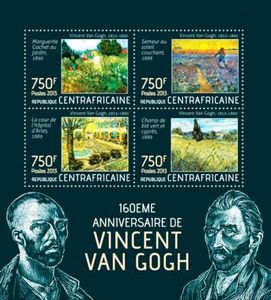 Stamp: Paintings by Vincent van Gogh (Central African Republic(Vincent ...