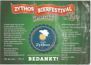 Drink Label: Zythos Bierfestival Brabanthal (Brouwerij Broers ...
